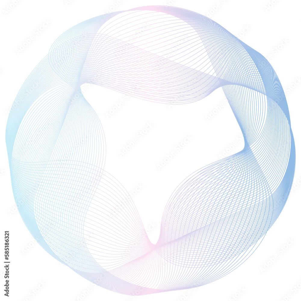 Abstract pink and blue circle wave frame background. Vector ...