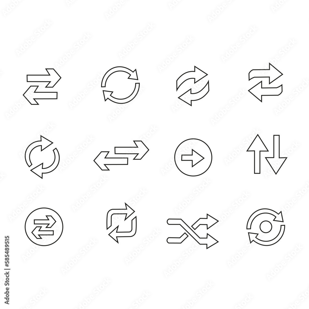 Stockvektorbilden Arrow icons set. Arrow Cursor, Change, Move, Switch ...