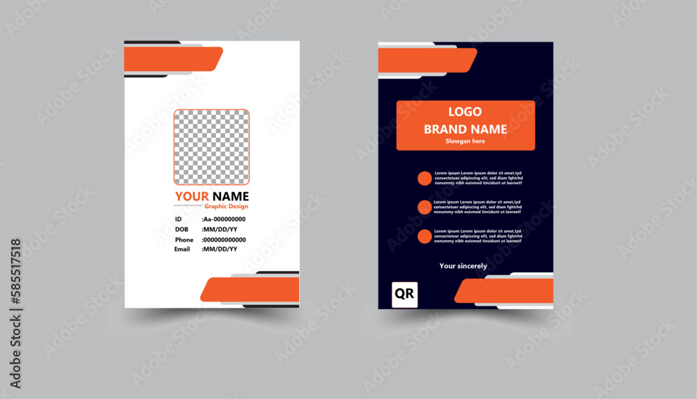 Image vectorielle Stock Abstract Geometric Id Card Design, Professional ...