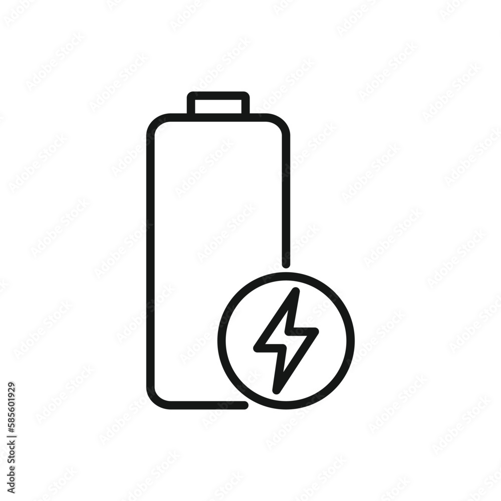 Editable Icon of Battery, Vector illustration isolated on white ...
