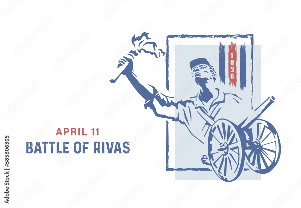Vector de Stock VECTORS. Banner for the Battle of Rivas in Costa Rica ...