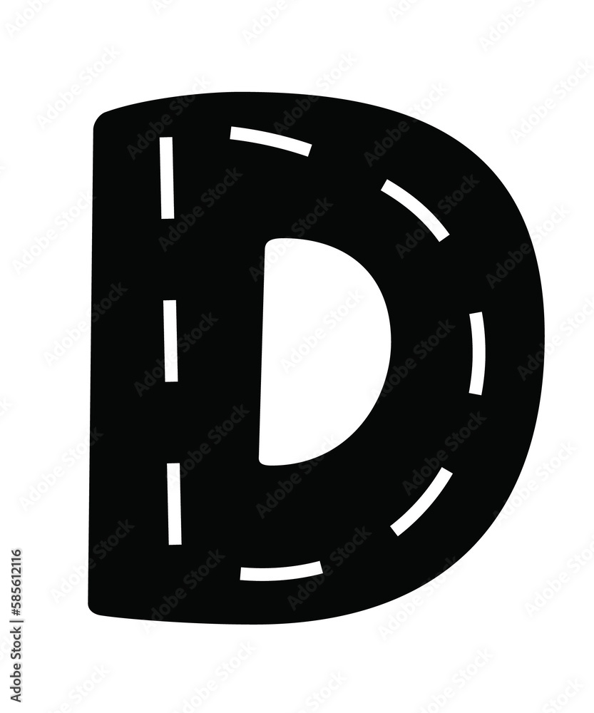 Ilustración de Stock Race Track Alphabet SVG,Road Numbers,Letters,Road ...