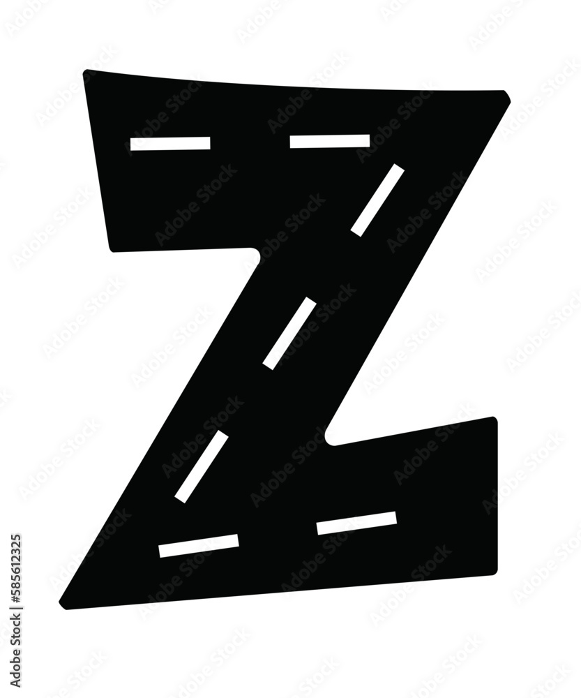 Vector de Stock Race Track Alphabet SVG,Road Numbers,Letters,Road ...