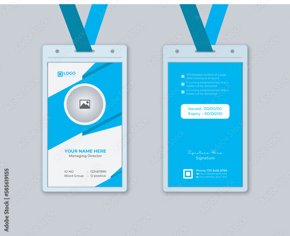 Professional ID Card Templates OR office employee id card design ...