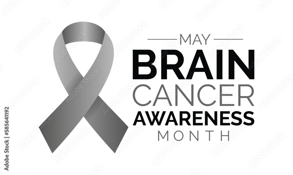 Brain Cancer Awareness Calligraphy Poster and banner Design. Realistic ...