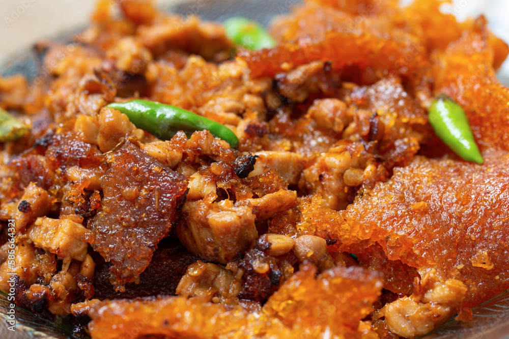 Indonesian traditional food is known as Sambal Goreng Krecek. Stir-fry ...