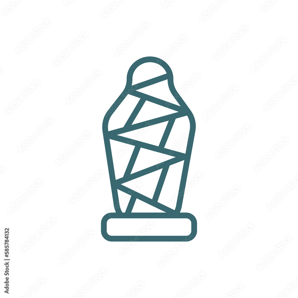 sarcophagus icon. Thin line sarcophagus icon from museum and exhibition ...