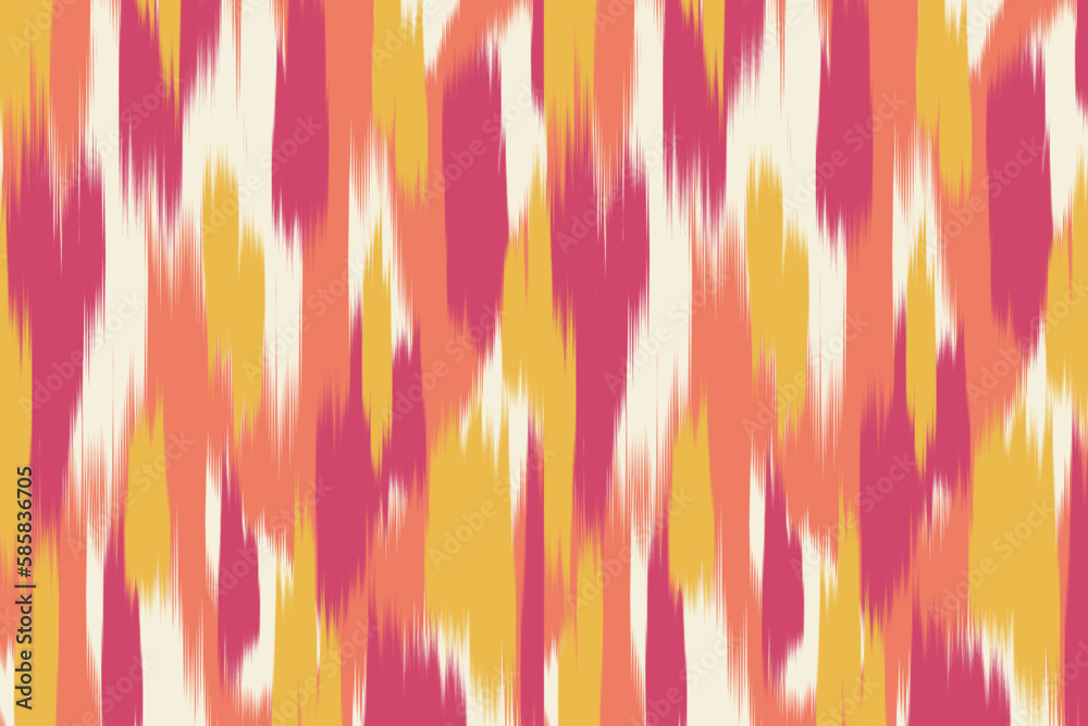 Uzbek ikat pattern and fabric in Uzbekistan. Abstract background for ...