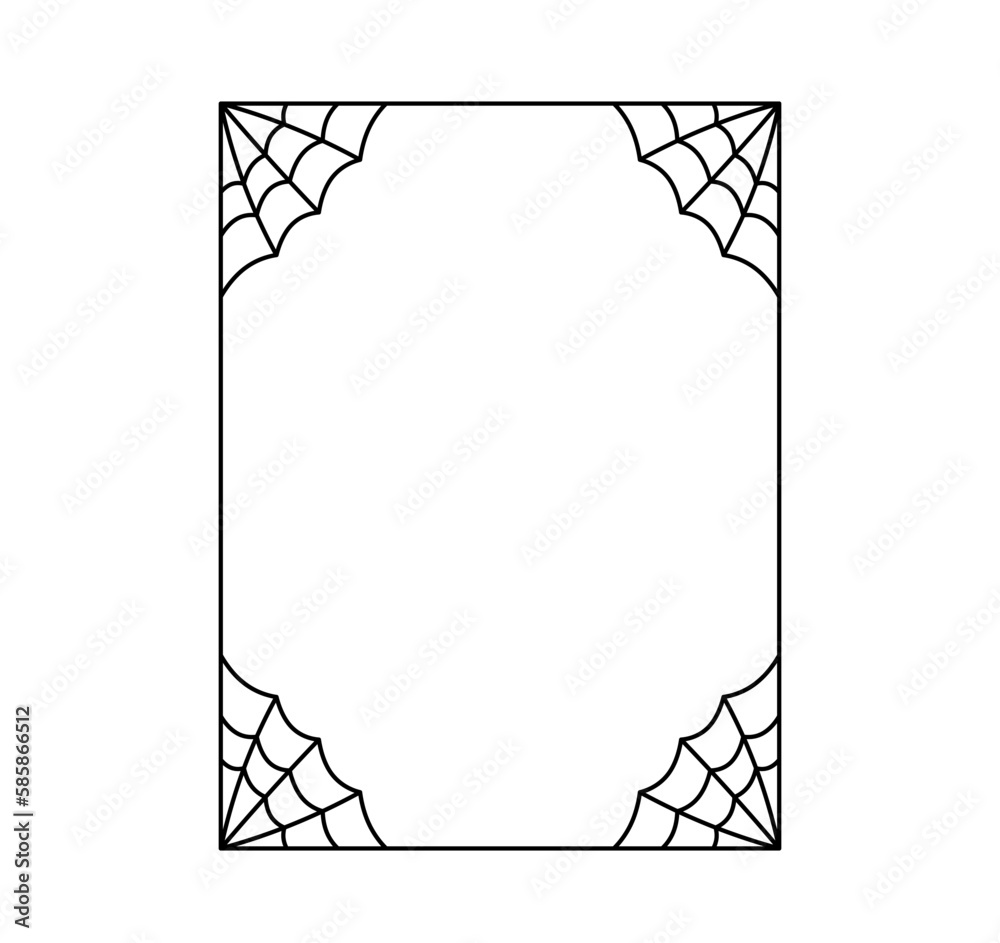 Vector isolated simple minimal decorative cobweb spider web in corners ...