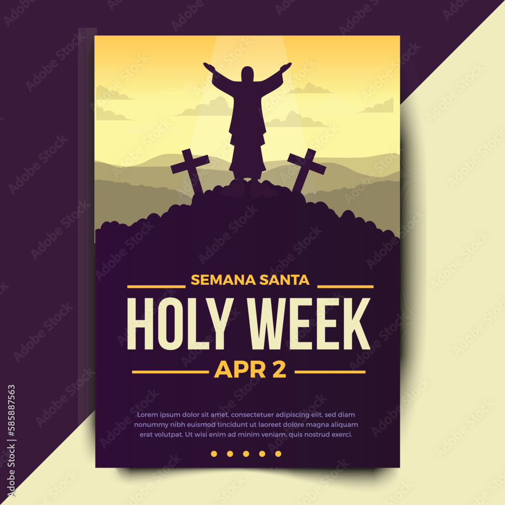 Editable A4 Size Holy Week Flyer Template design Stock Vector | Adobe Stock