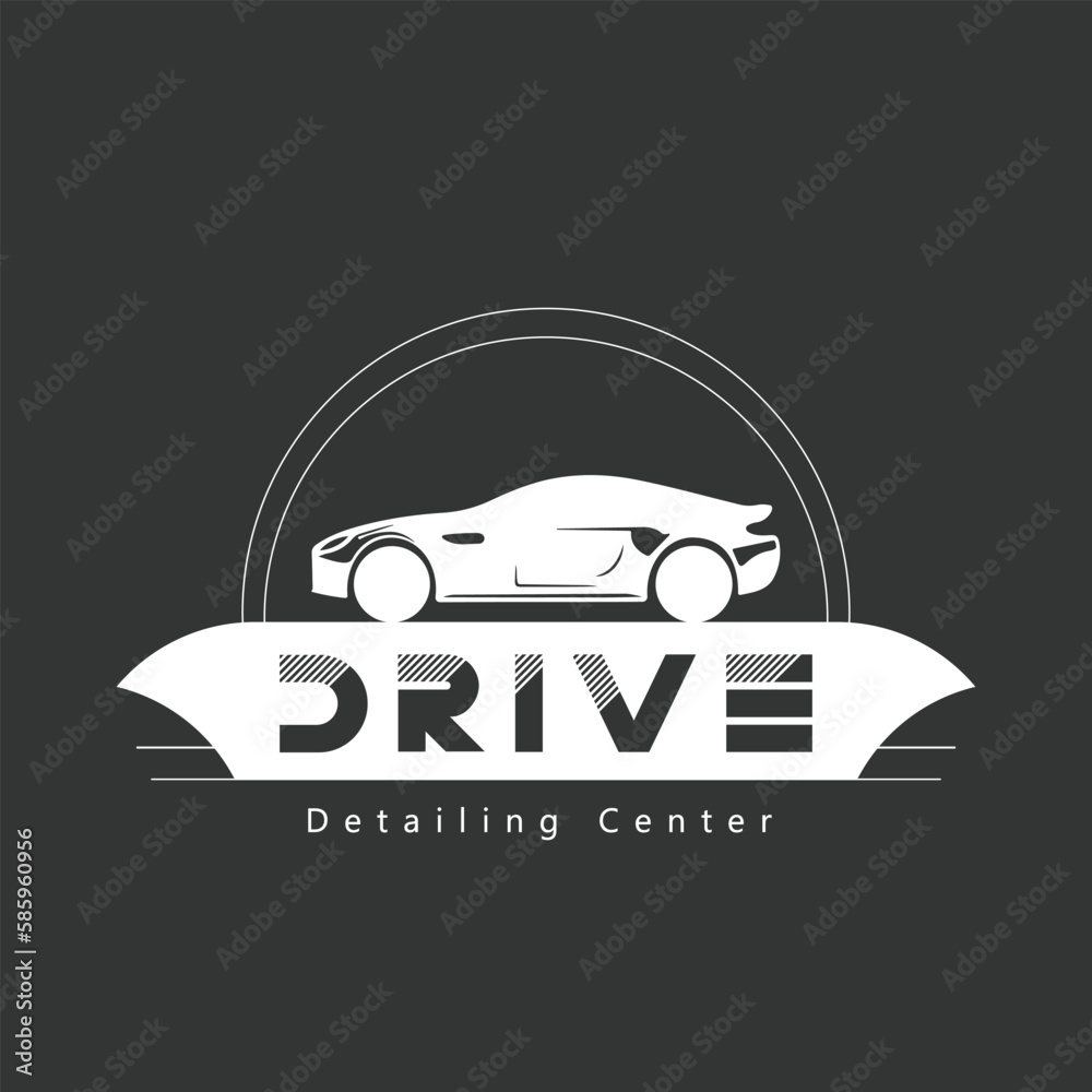 Vector de Stock Logo for the detailing center is a bright and ...