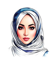 Iranian Woman Drawn In Watercolor Free Stock Photo - Public Domain Pictures