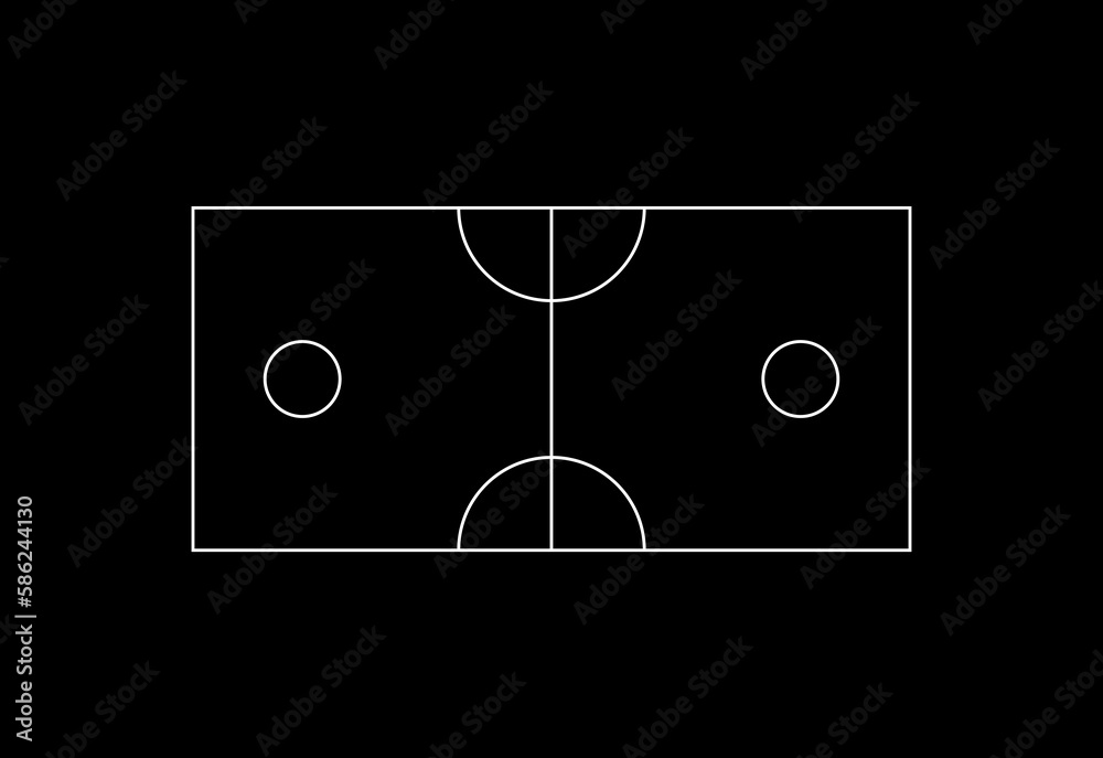 Layout Court of "Sepak Takraw", is a foot volleyball game, quite ...