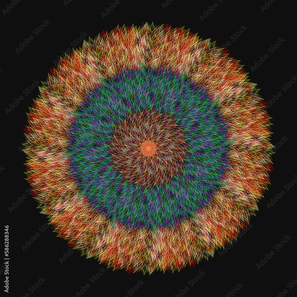 Mandala Art Mandal Chakra Rangoli Design Stock Illustration | Adobe Stock