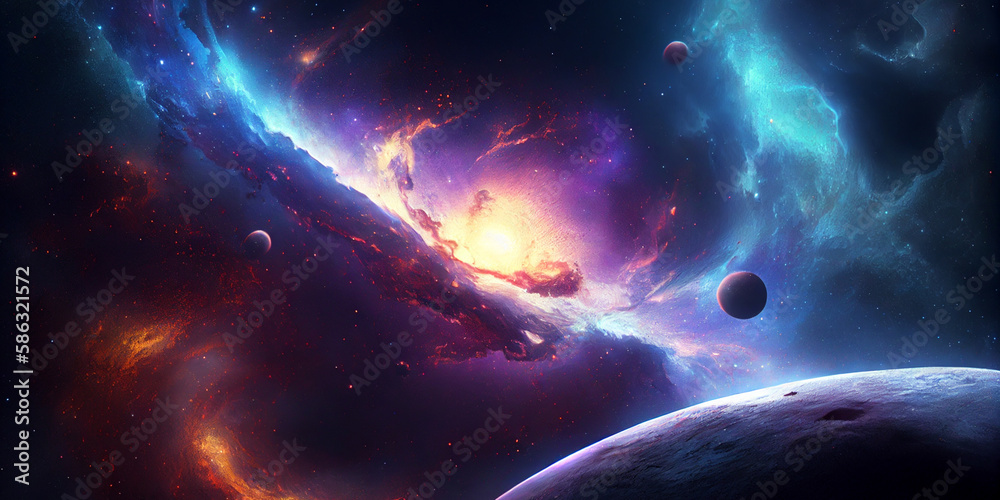 space galaxy background, Galaxy background, Starry cosmic nebula and ...