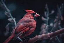 Northern Cardinal In Tree Close-up Free Stock Photo - Public Domain ...