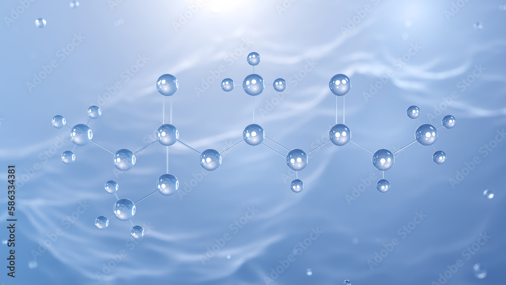 monocrotophos molecular structure, 3d model molecule, organophosphate ...