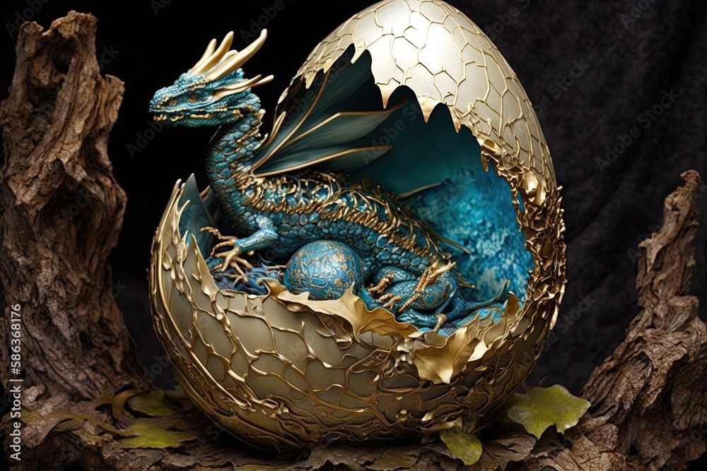 Ascent of the Drake: A Gleaming Dragon Egg Opens to Reveal New Life ...