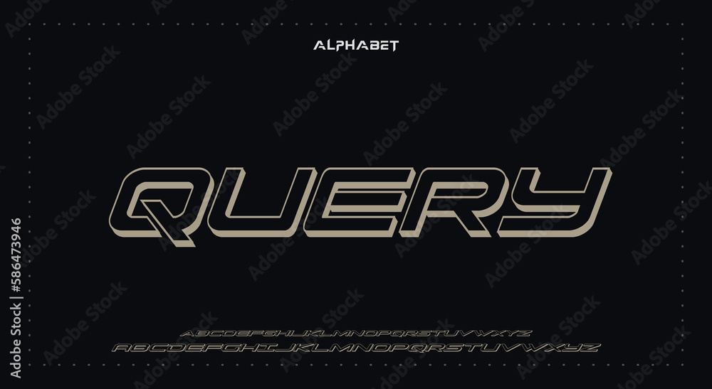 Title Query Abstract Fashion Best font alphabet. Minimal modern urban ...