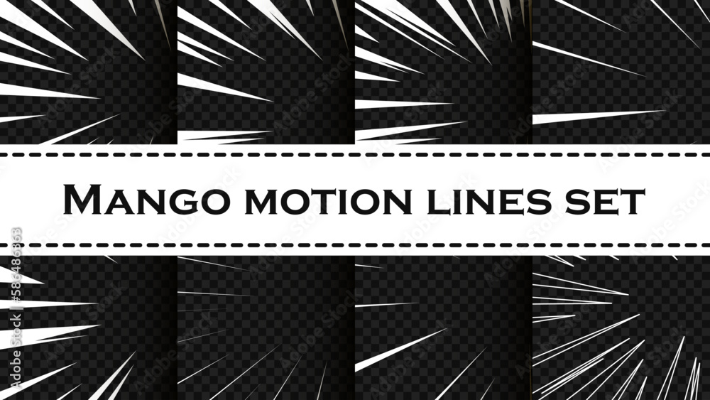 Set of explosion motion effects or explosion frame in mango style ...