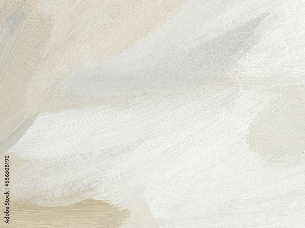 Neutral abstract art background with paint brush strokes. Hand painted ...