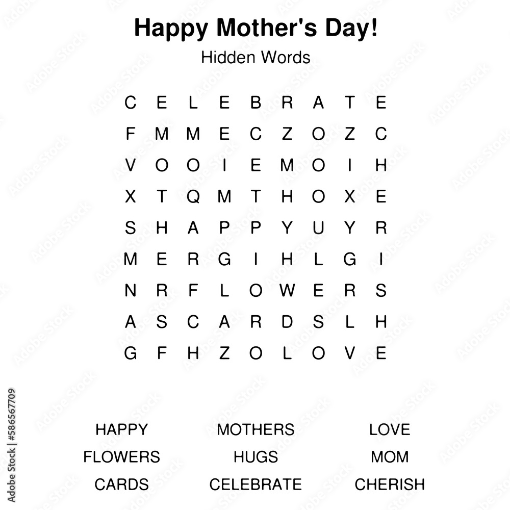 TRANSPARENT easy to read large print + add your Art = MOTHERS DAY theme ...
