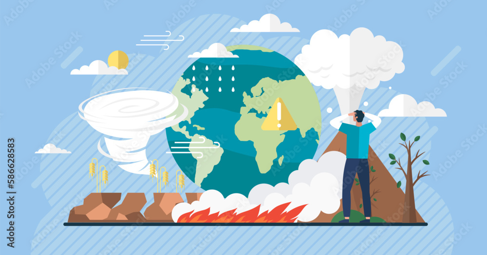 Climate change weather global greenhouse warming risks. Waste disposal ...