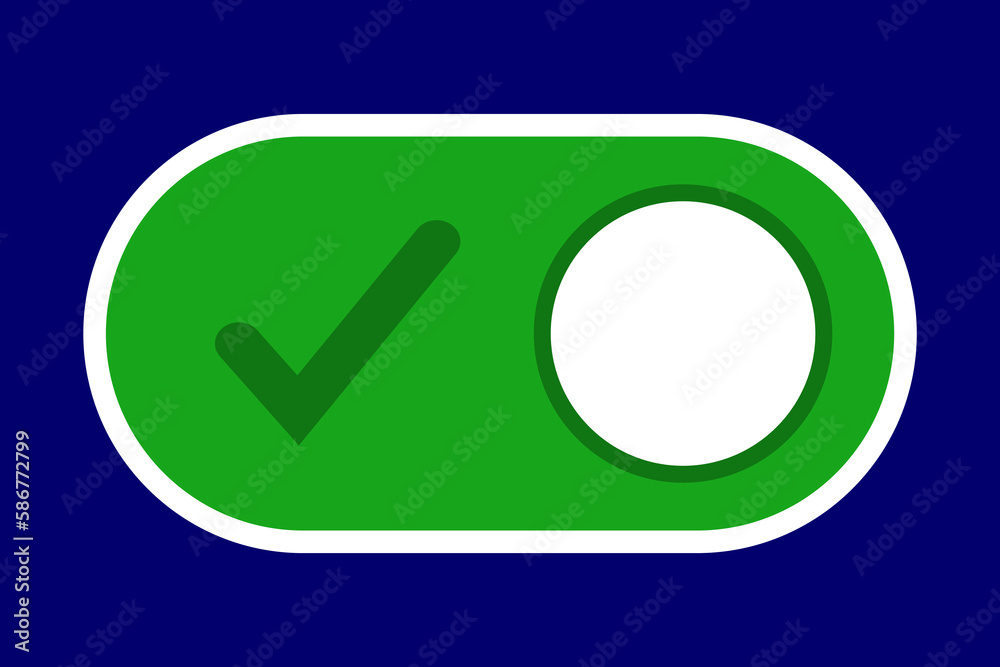 Turn on GUI toggle switch slider pictogram icon button for website or ...