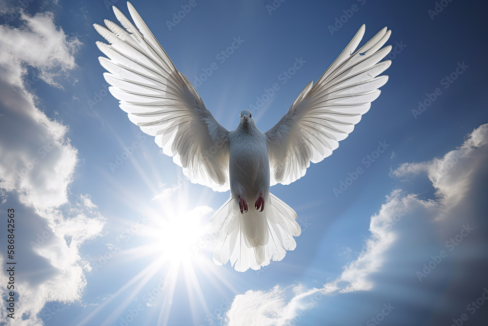 pentecost, flying dove, holy spirit, Christian holiday, Generative AI ...