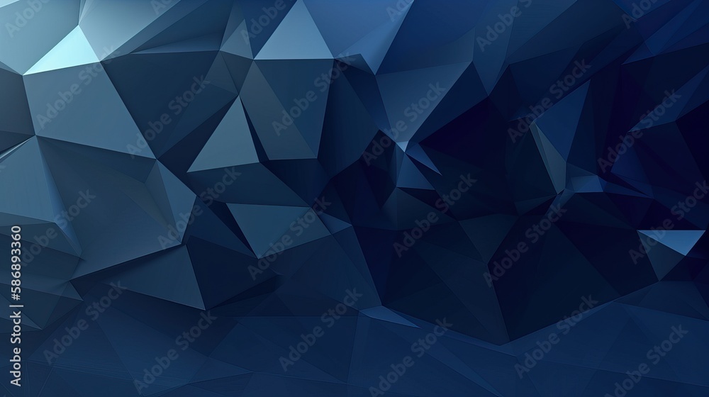 low poly Abstract dark blue color background, Trendy abstract blue ...