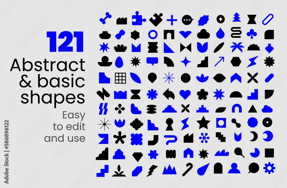 Vector de Stock Neo geometric shapes collection. Minimalist symbols ...