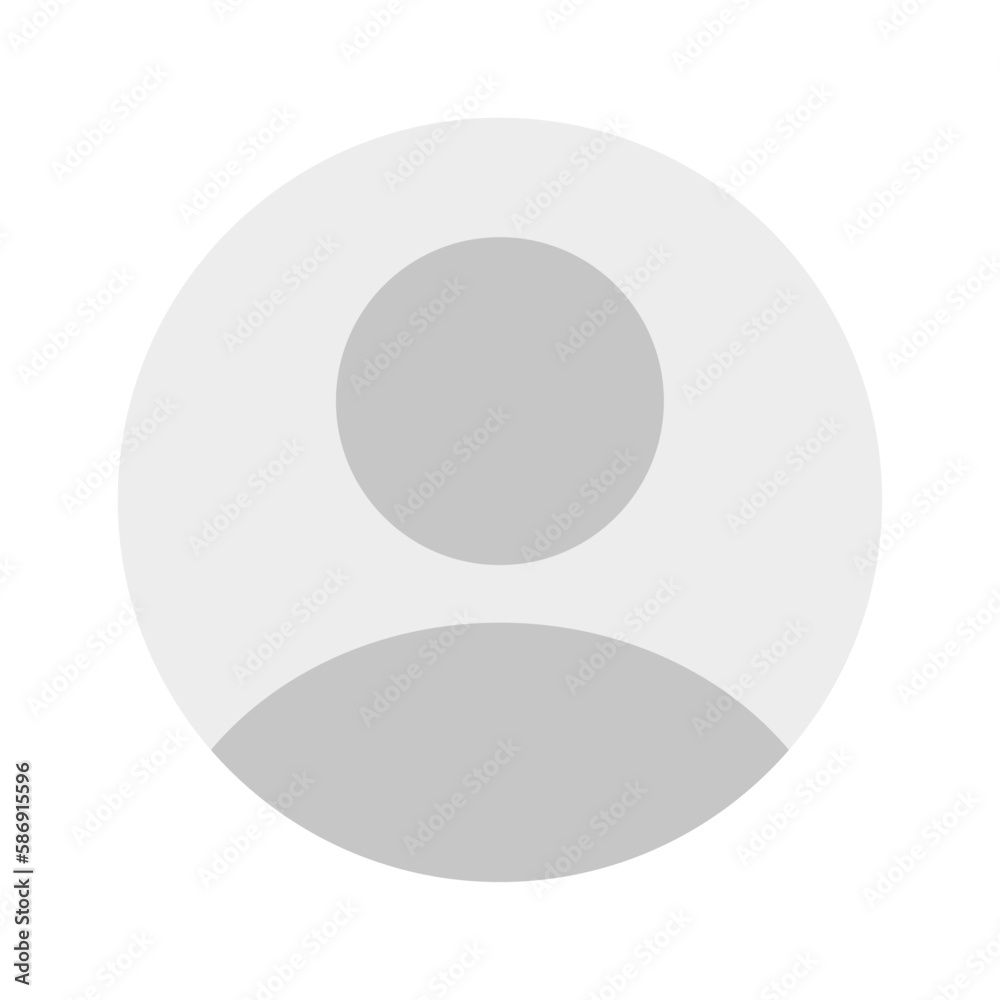 Vector flat illustration in grayscale. Avatar, user profile, person ...