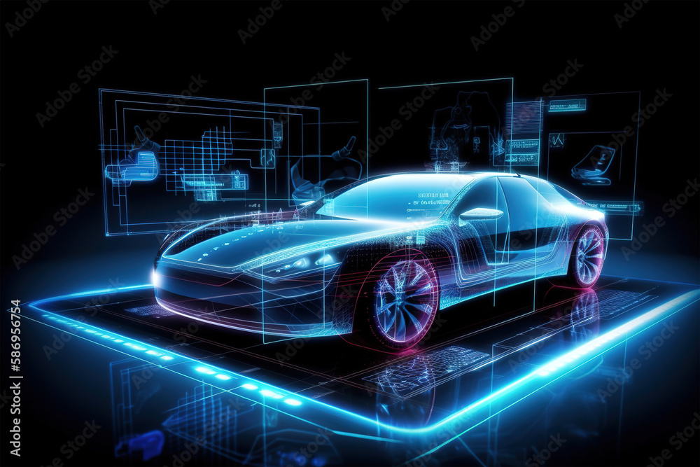 car hologram Stock Illustration | Adobe Stock