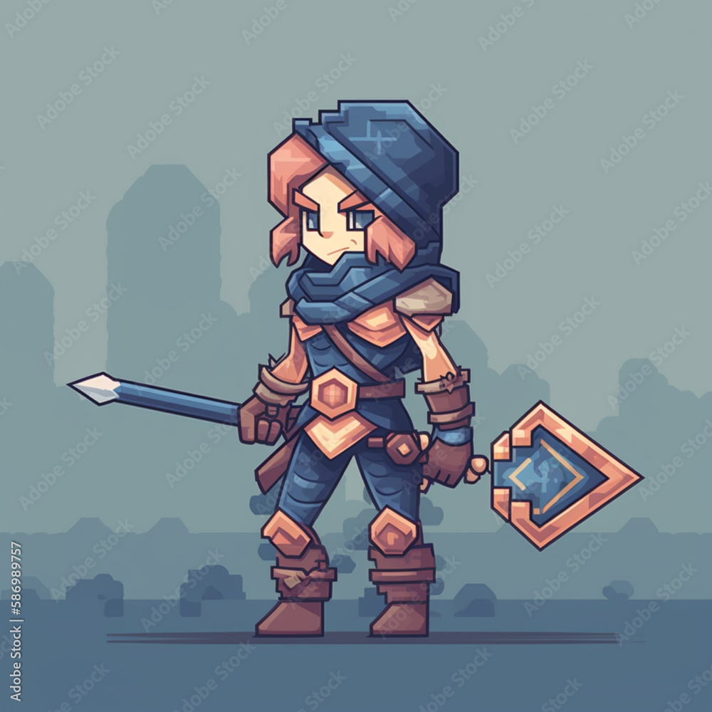 2d pixel art gaming character Stock Illustration | Adobe Stock