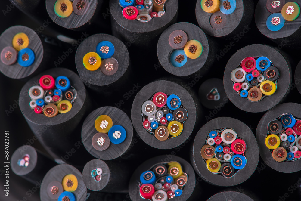 Electrical installation cable, cross section Stock Photo | Adobe Stock