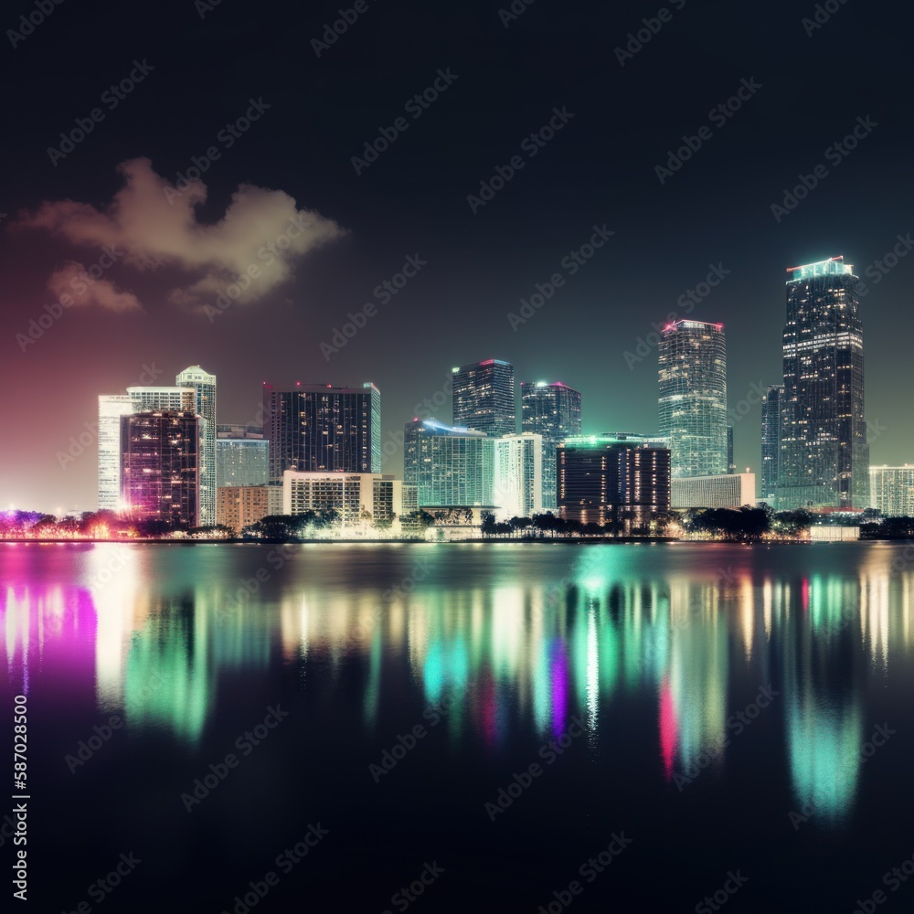 Miami Vibes Wallpaper Background Stock Illustration | Adobe Stock