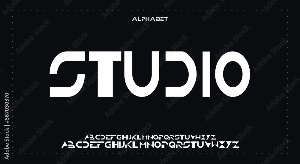 studio Abstract Fashion Best font alphabet. Minimal modern urban fonts ...