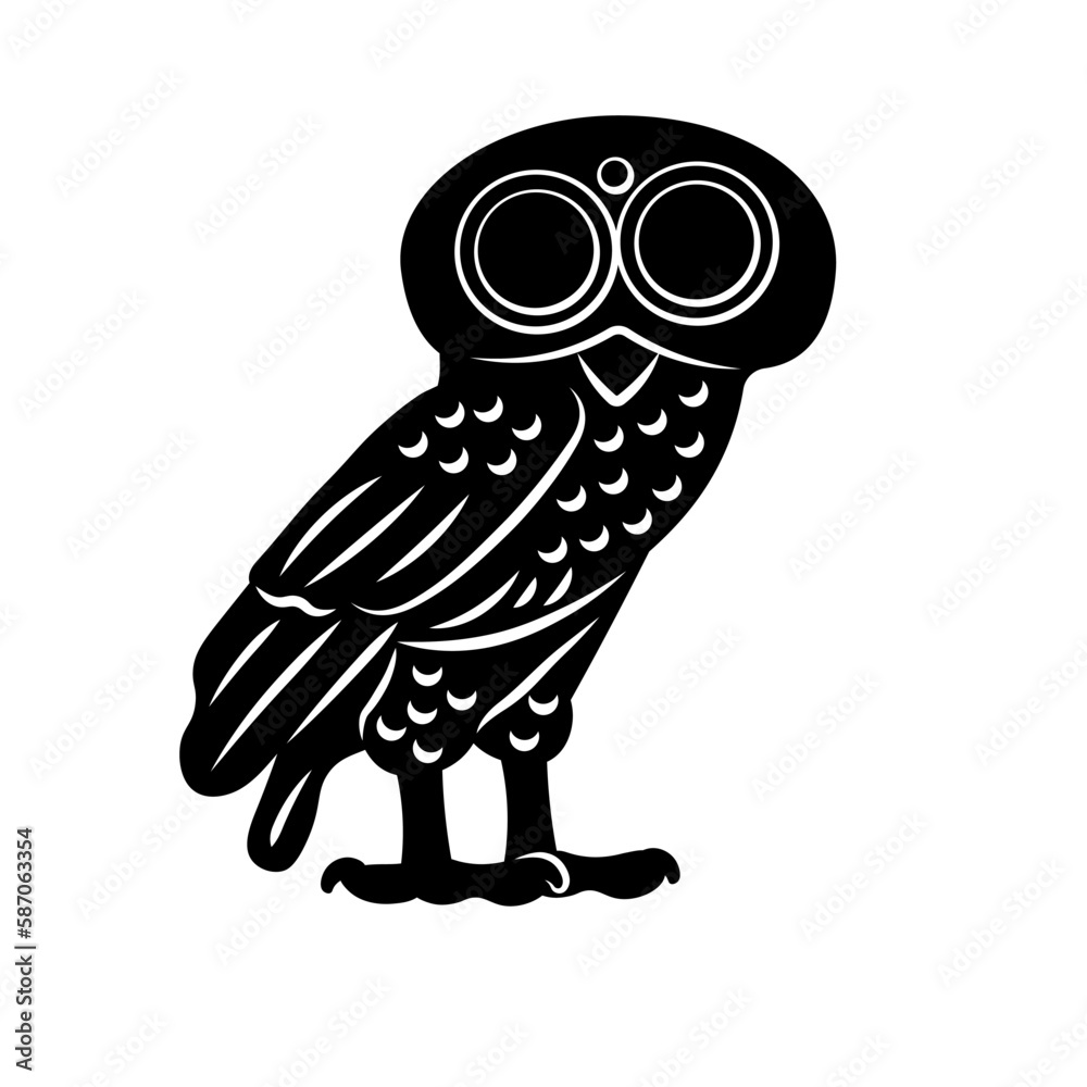 Owl of Athena. Ancient greek coin replica. Wisdom, knowledge, change ...