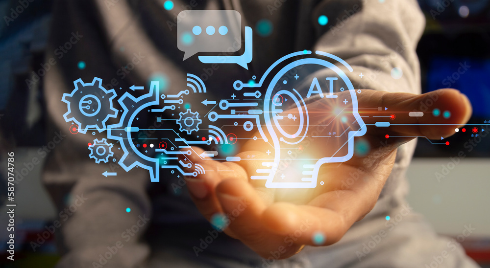 technology ai artificial intelligence A person who uses artificial intelligence AI smart robot ...