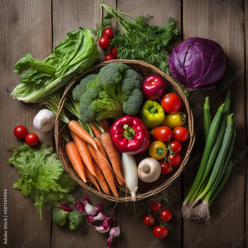 in season display of vegetables shown in beautiful display and ...