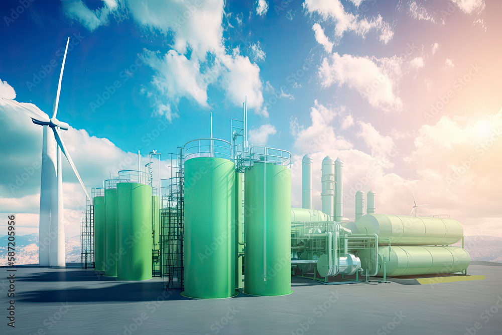 Green Hydrogen renewable energy production facility - green hydrogen ...