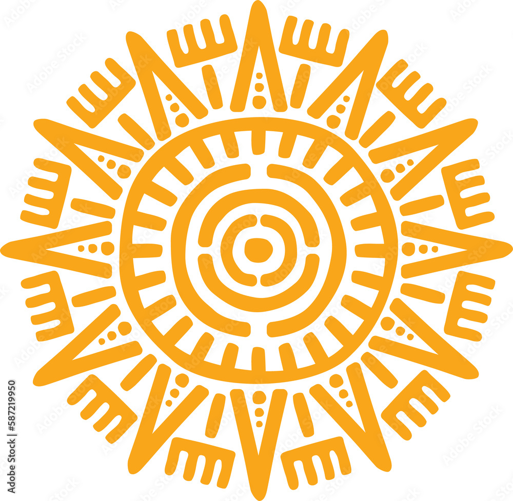 Aztec Sun Vector