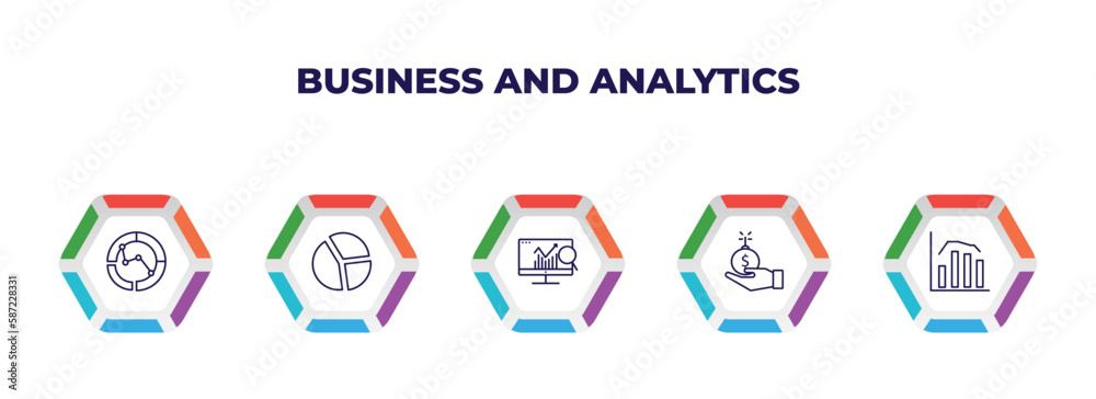 editable outline icons with infographic template. infographic for ...