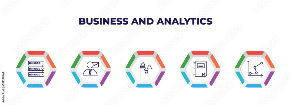 editable outline icons with infographic template. infographic for ...