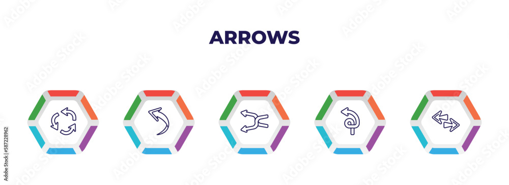 editable outline icons with infographic template. infographic for ...