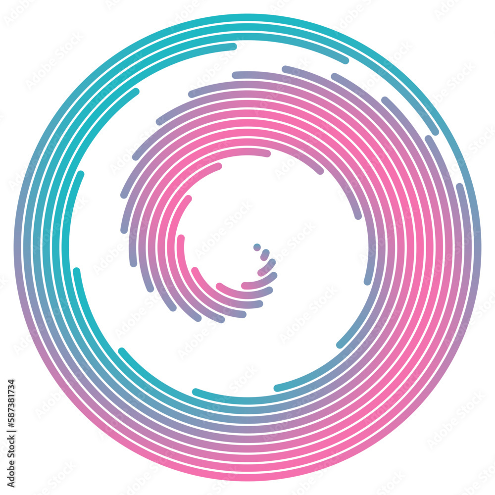 Editable stroke line spiral shape silhouette. Vector illustration image ...