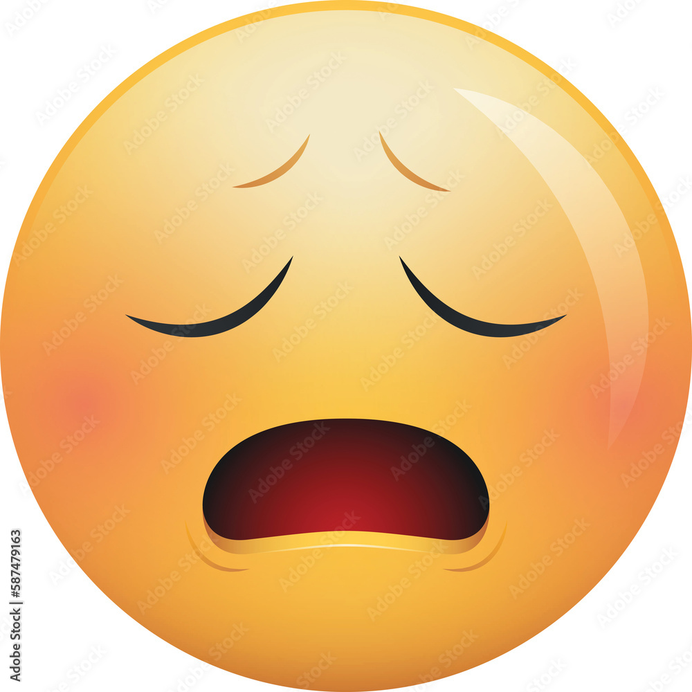 Sad face emoji icon Stock Illustration | Adobe Stock
