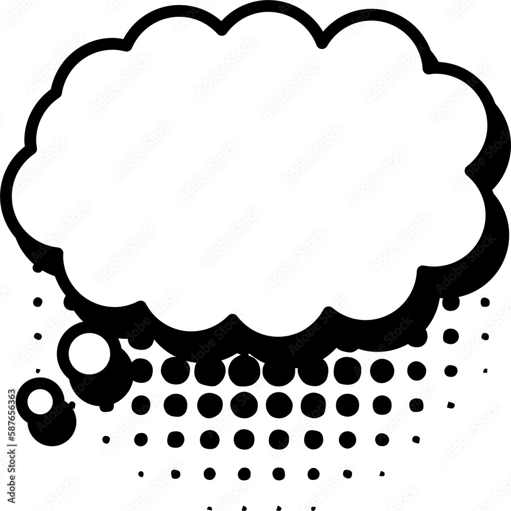 Thinking bubble png graphic clipart design Stock Illustration | Adobe Stock