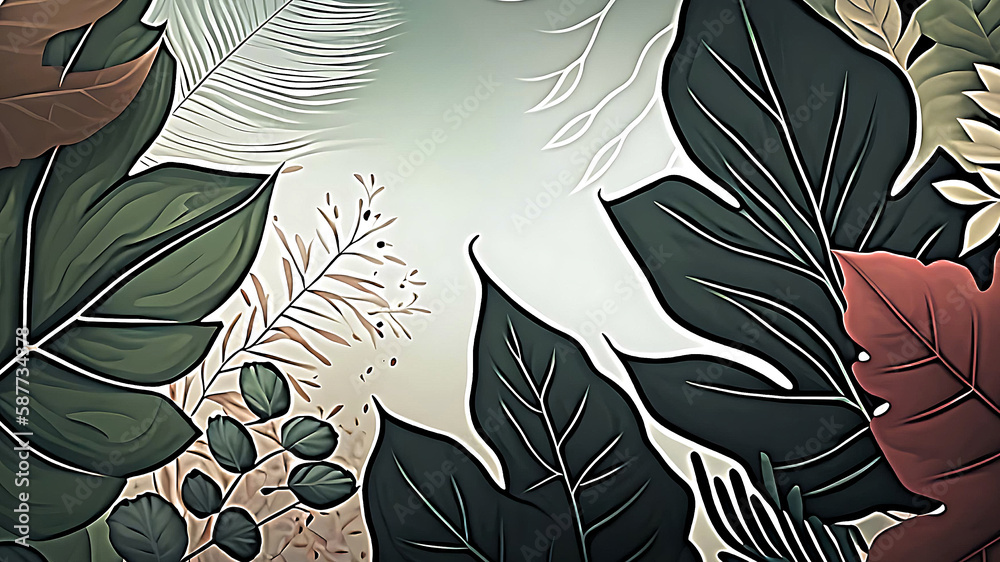 Nature-Inspired Design background template with a featuring images of ...