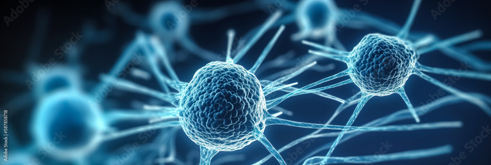 Abstract medical background with virus cells. Virus bacteria cells ...